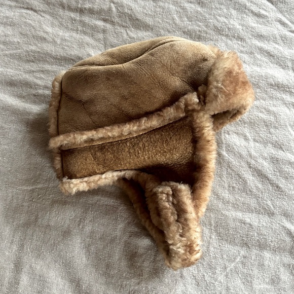 Vintage | Accessories | Vintage Shearling Bomber Cap | Poshmark